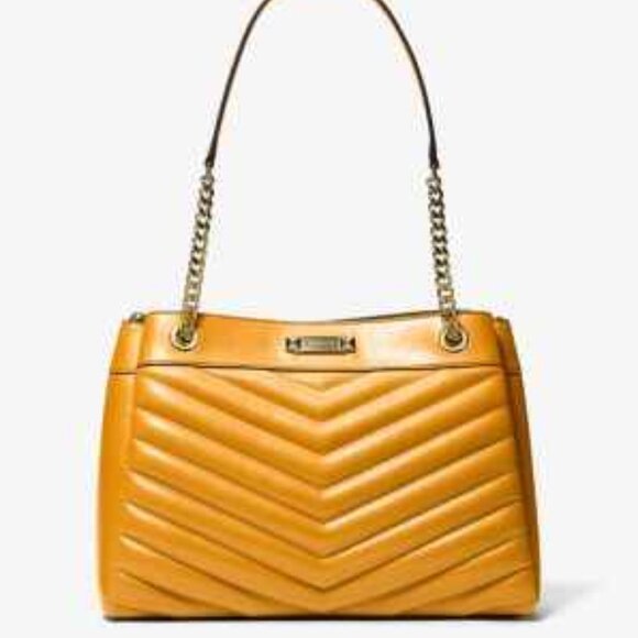 Michael Kors | Bags | Nwt Michael Kors Whitney Golden Rod Quilted Tote ...